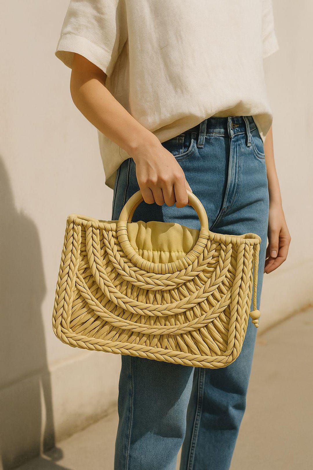 Woven Tote Bag Pattern PDF – DIY Handmade Bag Tutorial – Macrame Tote ...