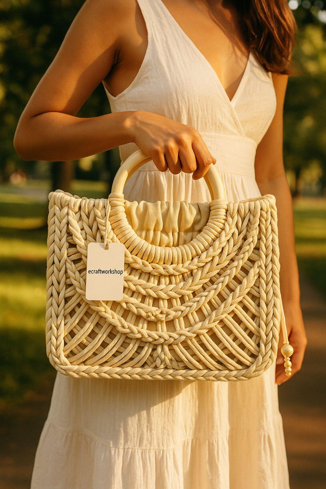 Woven Tote Bag Pattern PDF – DIY Handmade Bag Tutorial – Macrame Tote ...