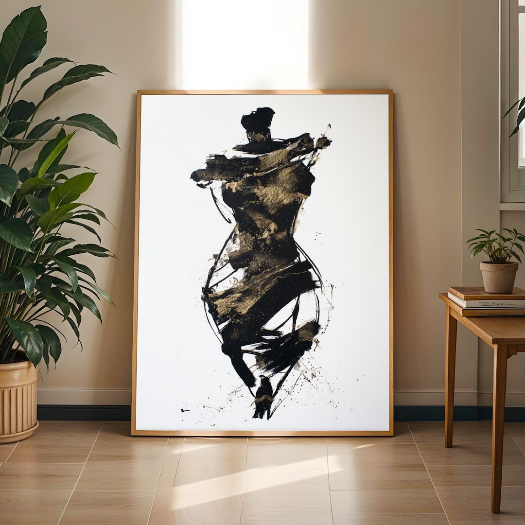 Modern Figure Abstract Art | Black Art | Afro Afrocentric Artwork - Etsy