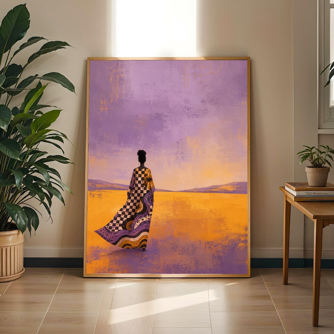 Abstract Art Print: Modern Boho Wall Decor - Ankara Inspired - Etsy