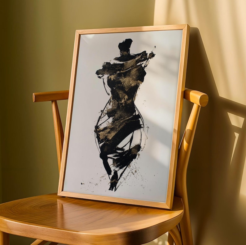 Modern Figure Abstract Art | Black Art | Afro Afrocentric Artwork - Etsy
