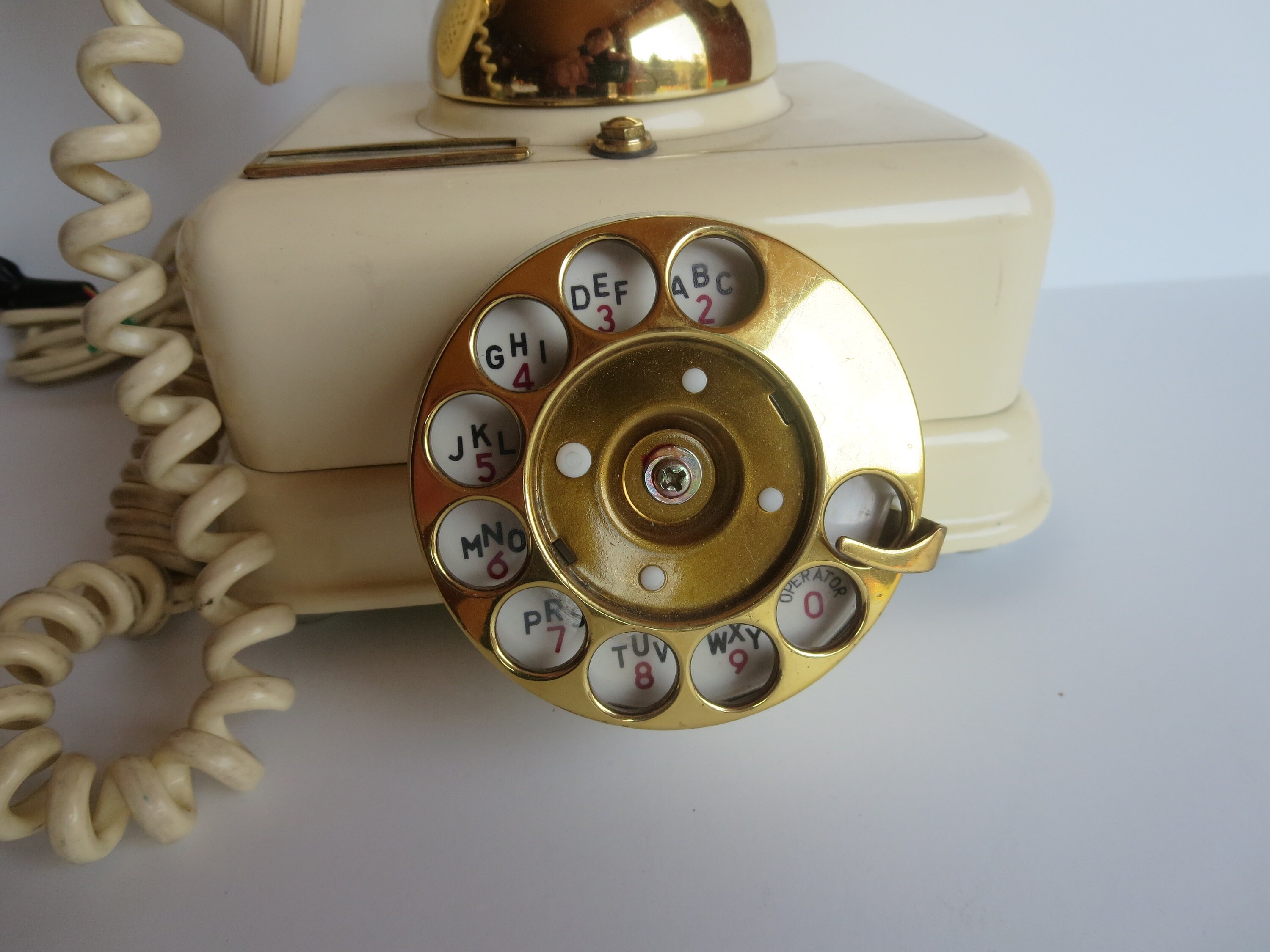 Vintage Rotary Telephone French Provincial Gold Scroll Hollywood ...