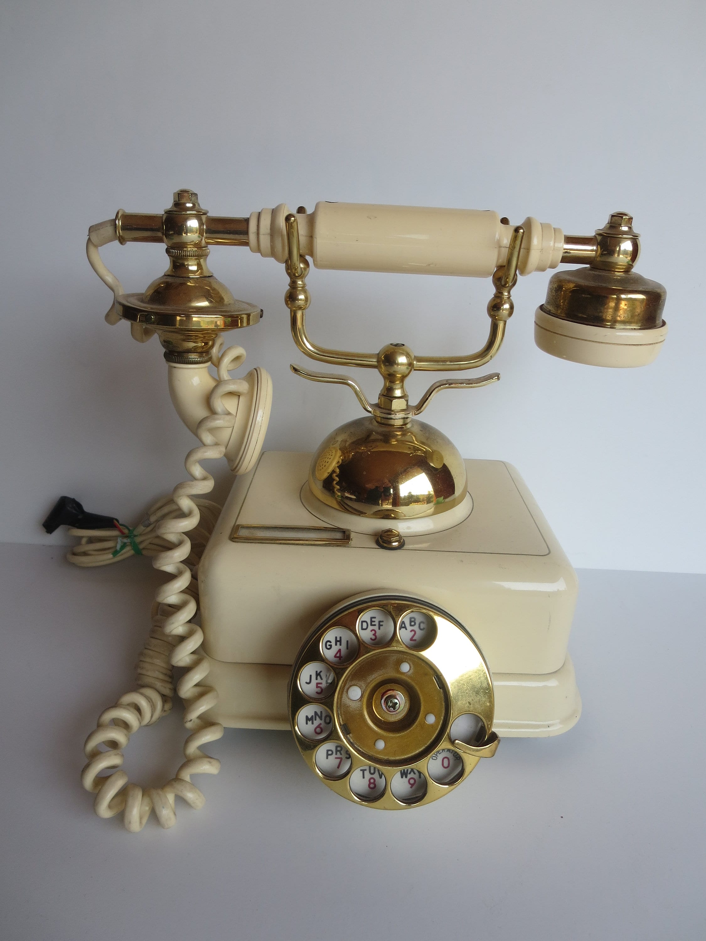 Vintage Rotary Telephone - French Provincial Gold Scroll - Hollywood ...