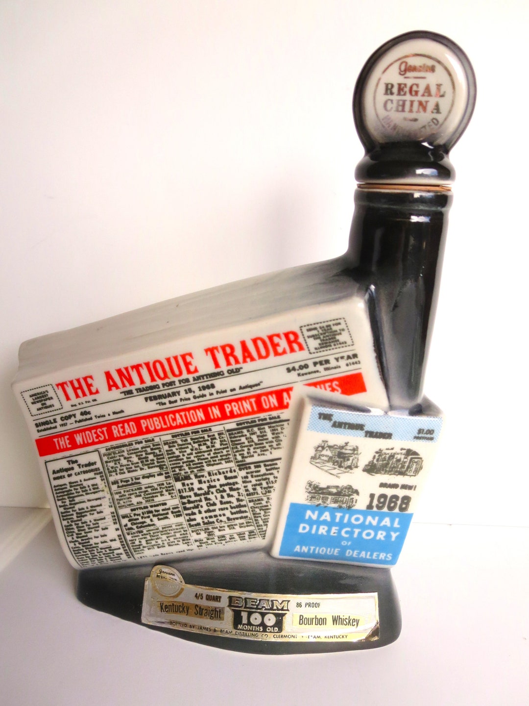 Vintage Jim Beam Antique Trader Porcelain Decanter,antique Trader ...