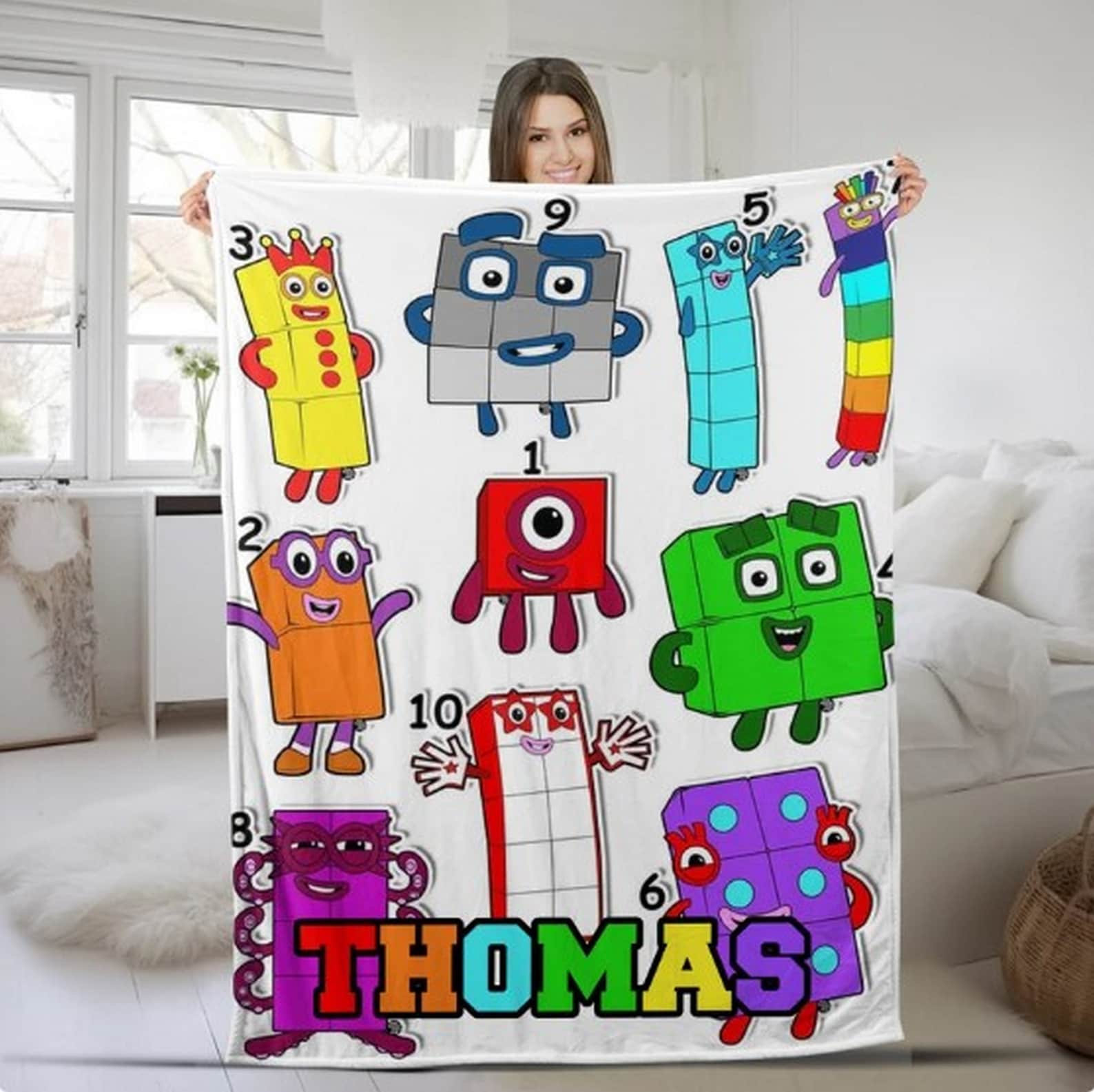 Personalized Numberblocks Blanket, Numberblocks Blanket, Numberblocks ...