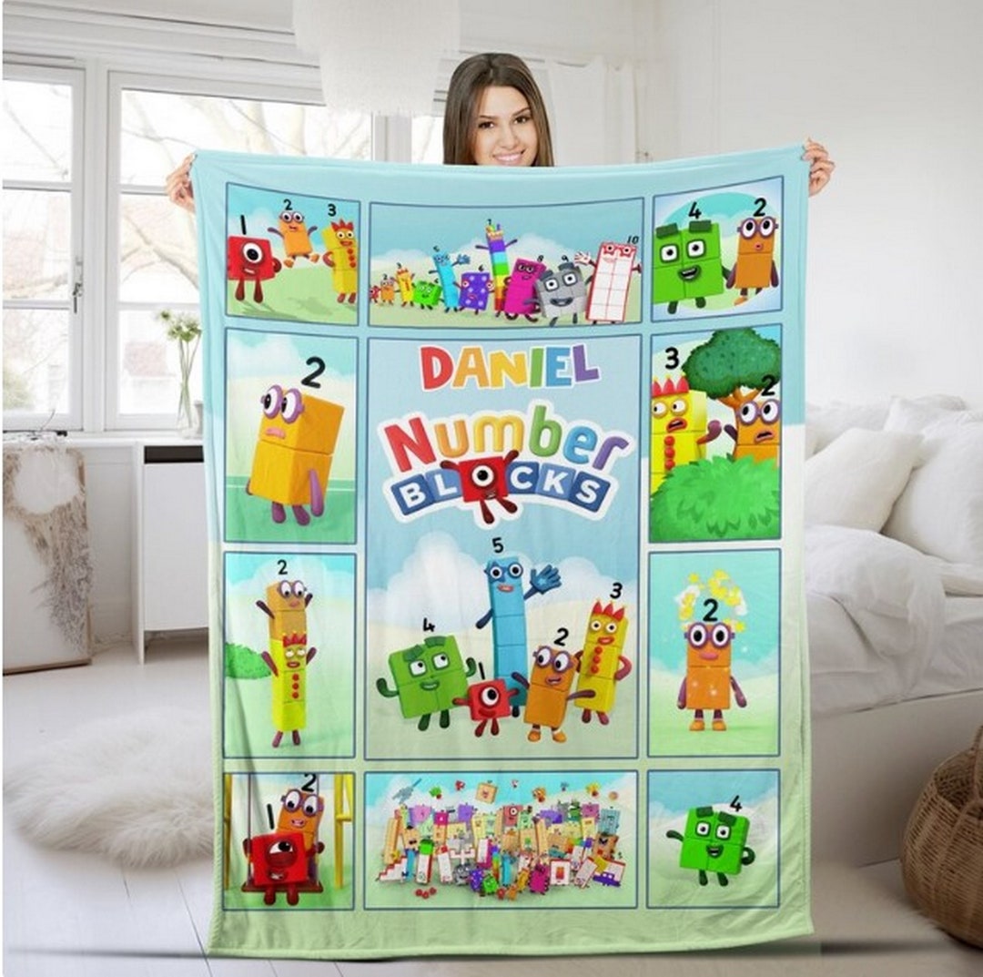 Personalized Numberblocks Quilt Blanket, Numberblocks Fleece Blanket ...