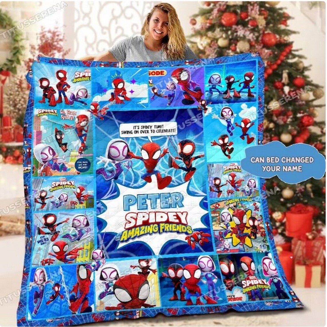 Custom Spidey and His Amazing Friends Blanket, Persaonailzed Spidey ...