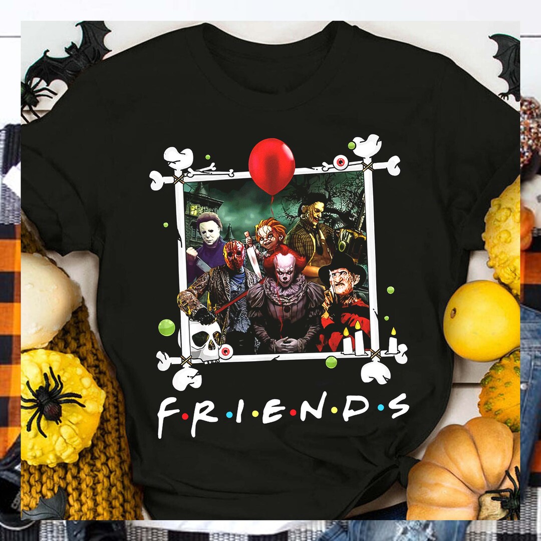 Friends Halloween Horror Team Scary Movies Shirt horror Movie - Etsy