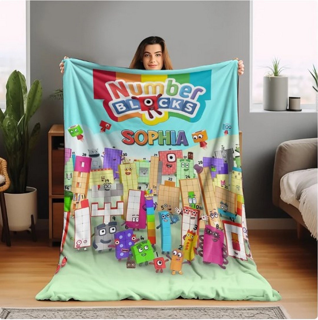 Personalized Numberblocks Blanket, Numberblocks Fleece Blanket ...