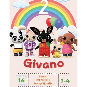 Editable Invitation Cards Bing Theme Birthday Invite - Etsy