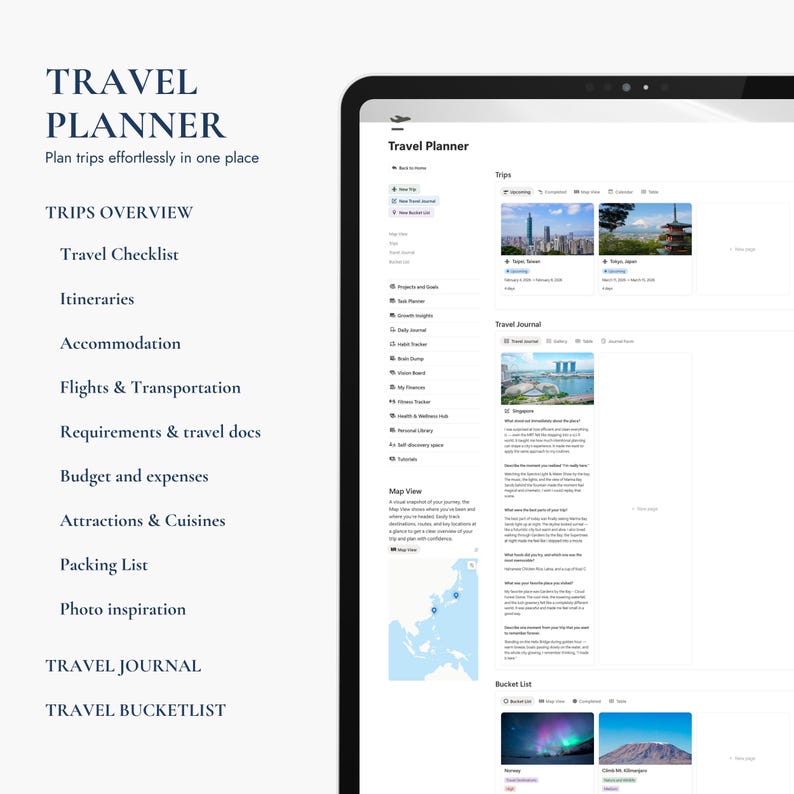 2026 Life Planner Notion Template | All-in-one Digital Planner for ...