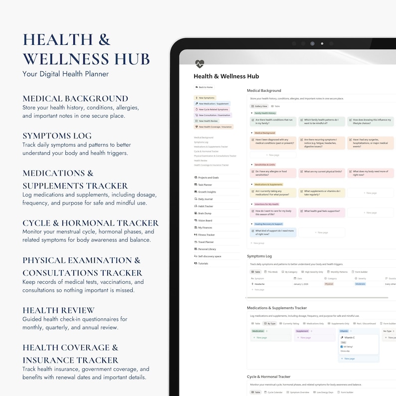 2026 Life Planner Notion Template | All-in-one Digital Planner for ...