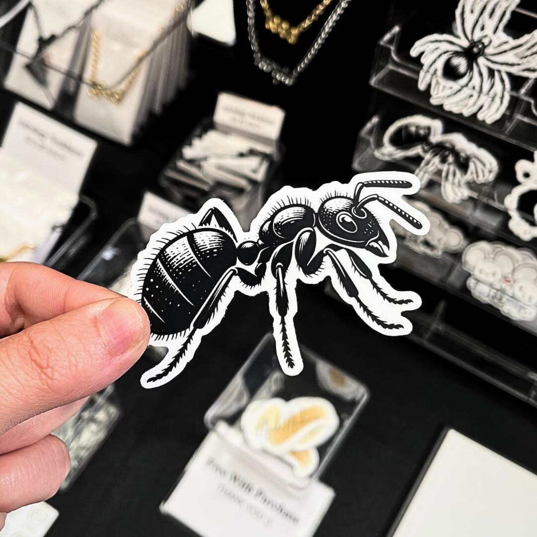 Gothic Ant, Kiss-cut Vinyl Sticker - Etsy