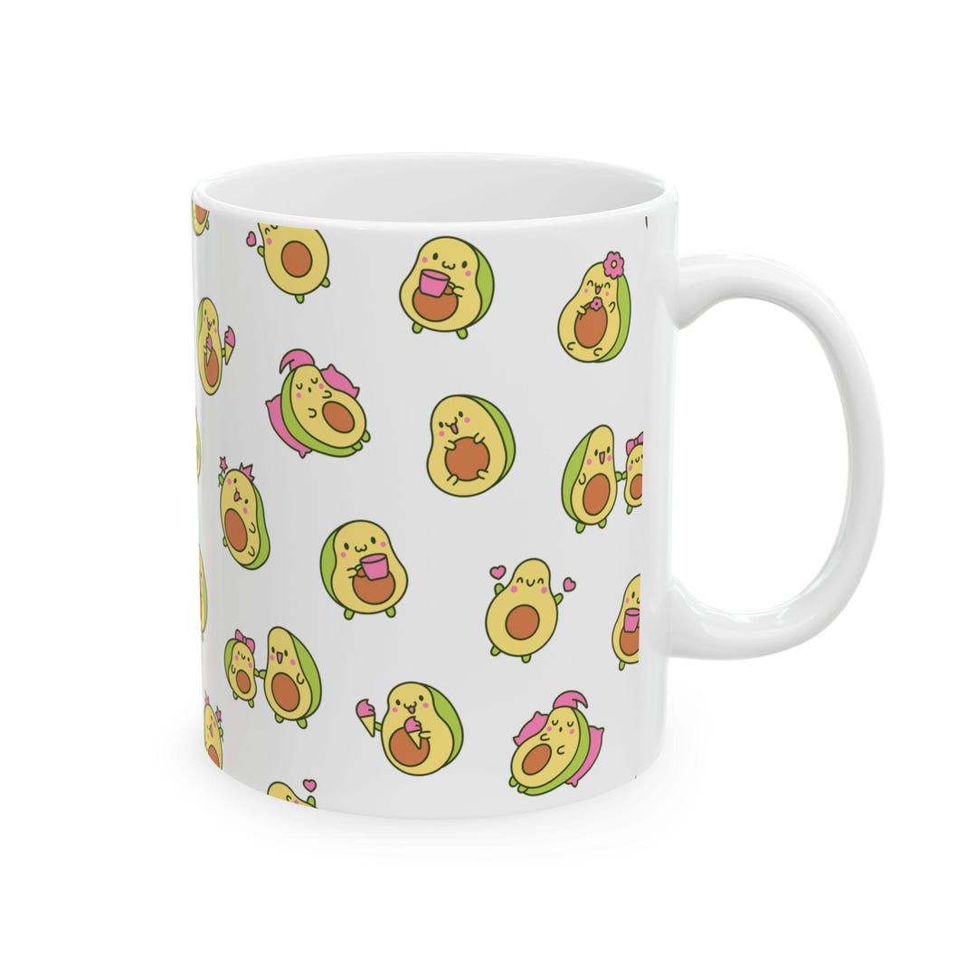 Avocado Mug, Cute Avocado Coffee Cup, Funny Avocado Tea Mug, Ceramic ...