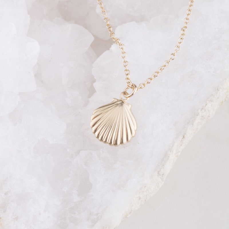 Gold Shell Necklace - Etsy