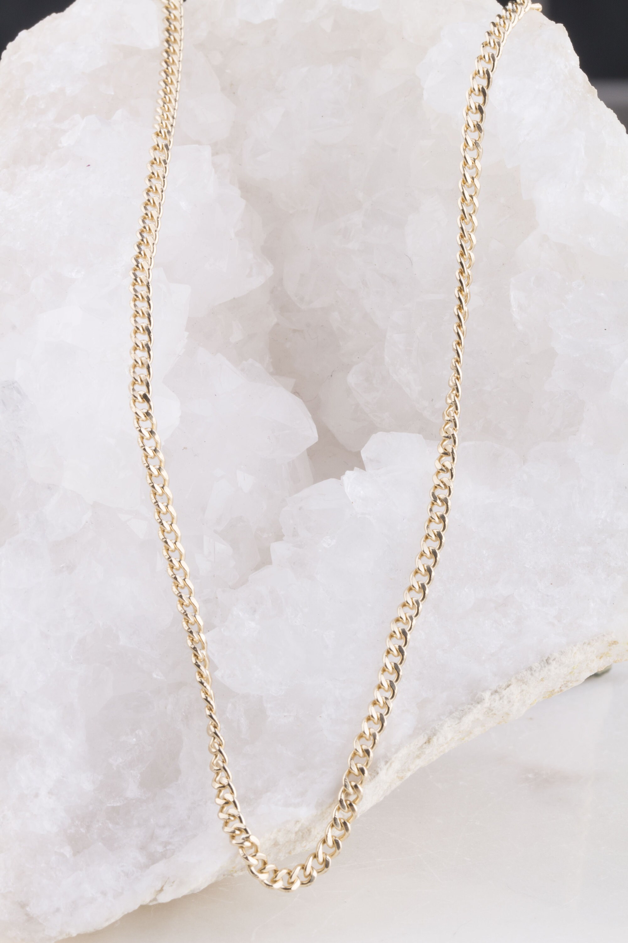 Gold Curb Chain Necklace, Gold Filled Layering Necklace, Dainty Chain ...