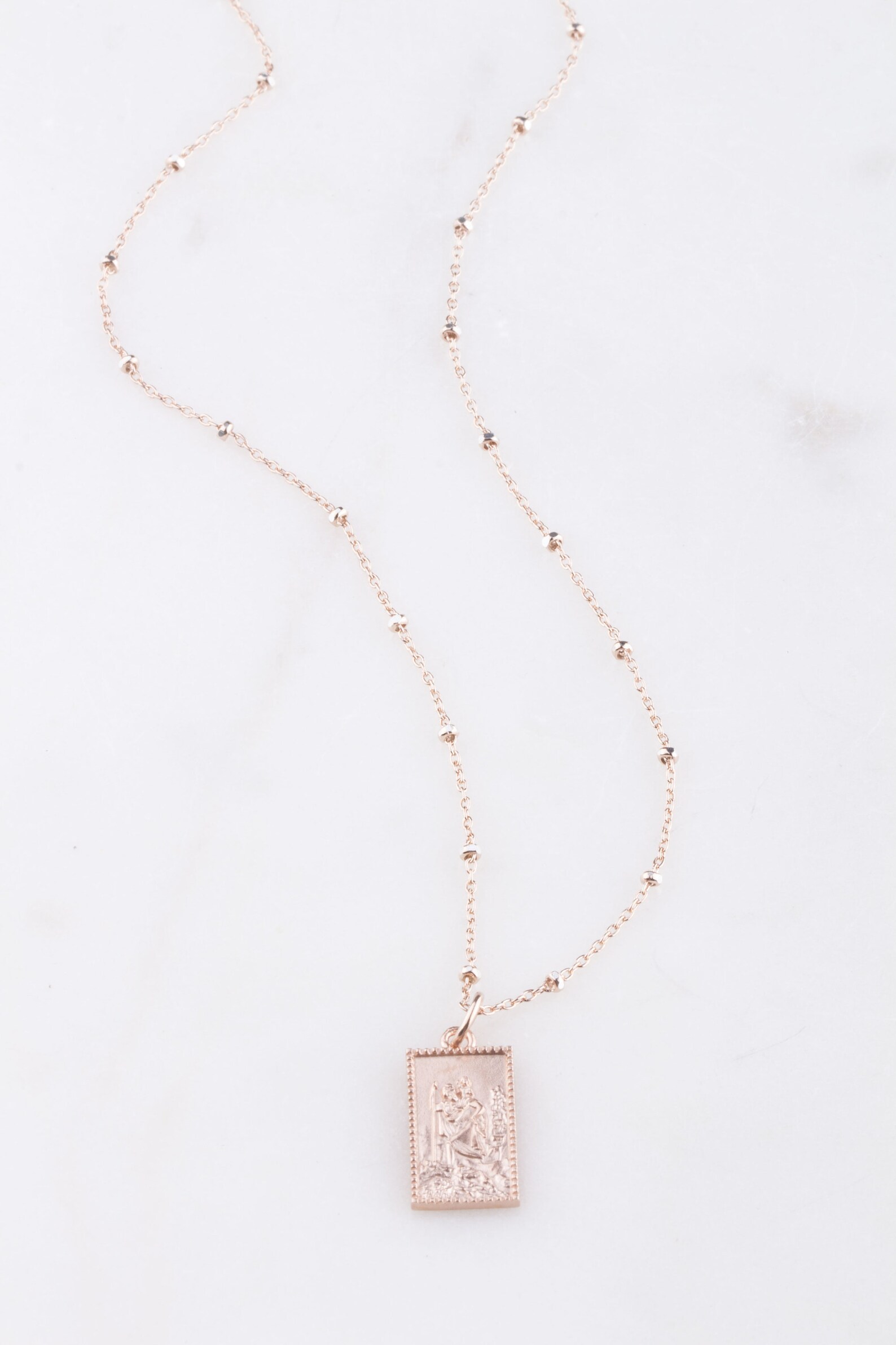 Saint Christopher Rose Gold Plated Over Sterling Silver | Etsy