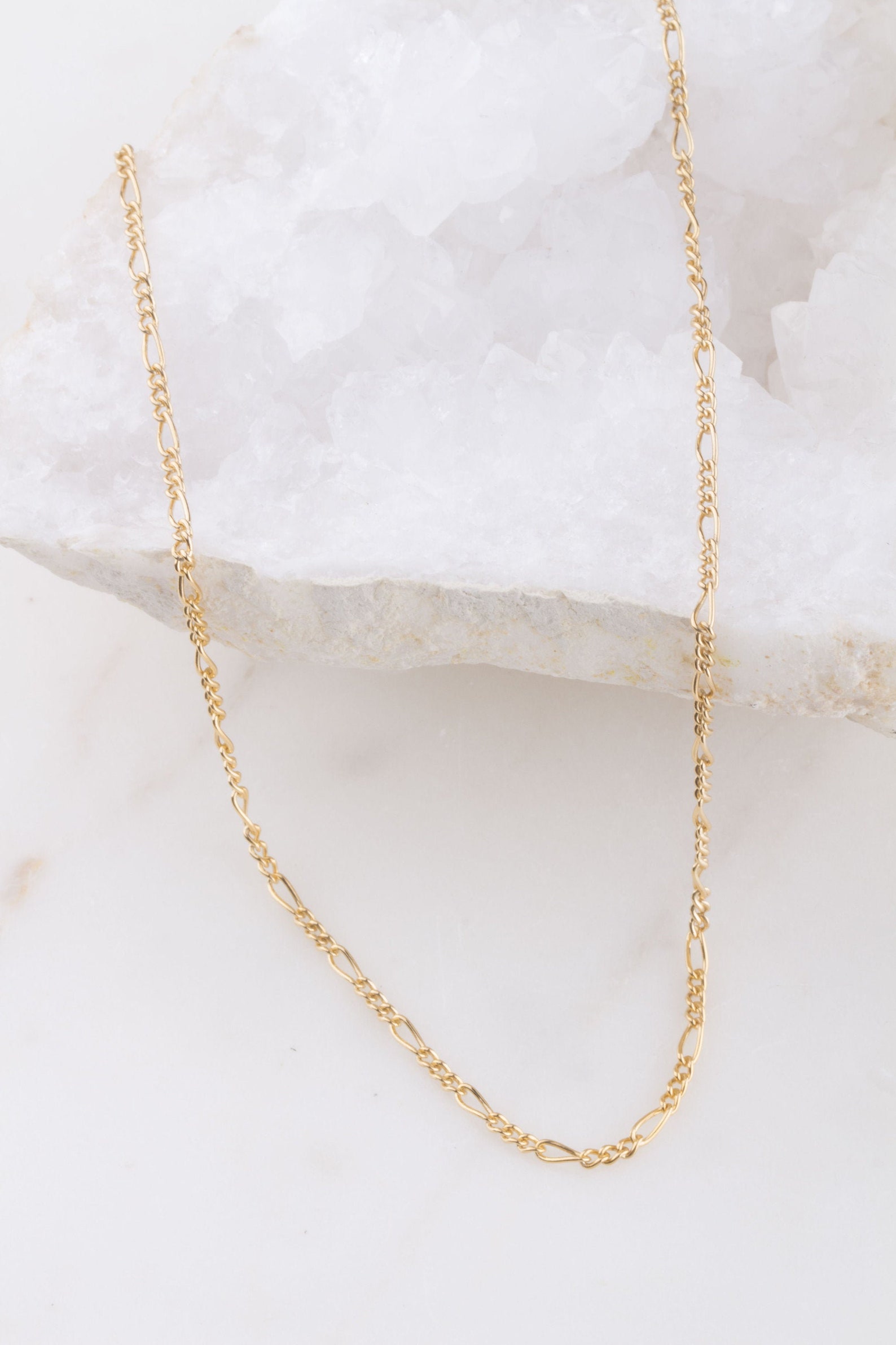 Gold Filled Figaro Chain Necklace, Silver Figaro Necklace, Dainty Chain ...