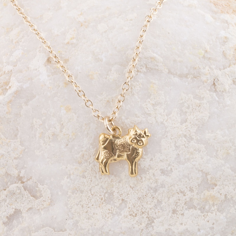 Cow Tag Necklace - Etsy