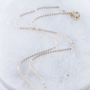 Simple Cable Chain, Plain Gold Chain, Thin Gold Chain, Dainty Gold ...