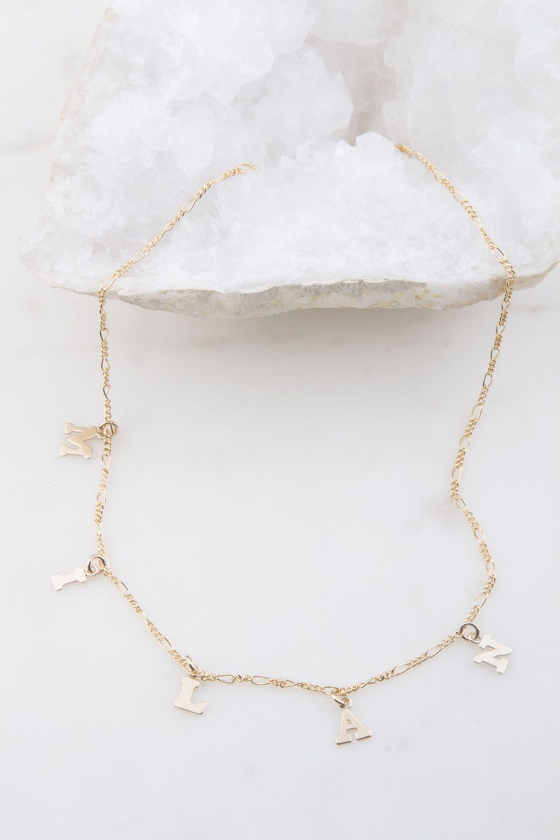 Custom Name Necklace, Initial Choker Necklace, Name Choker ...