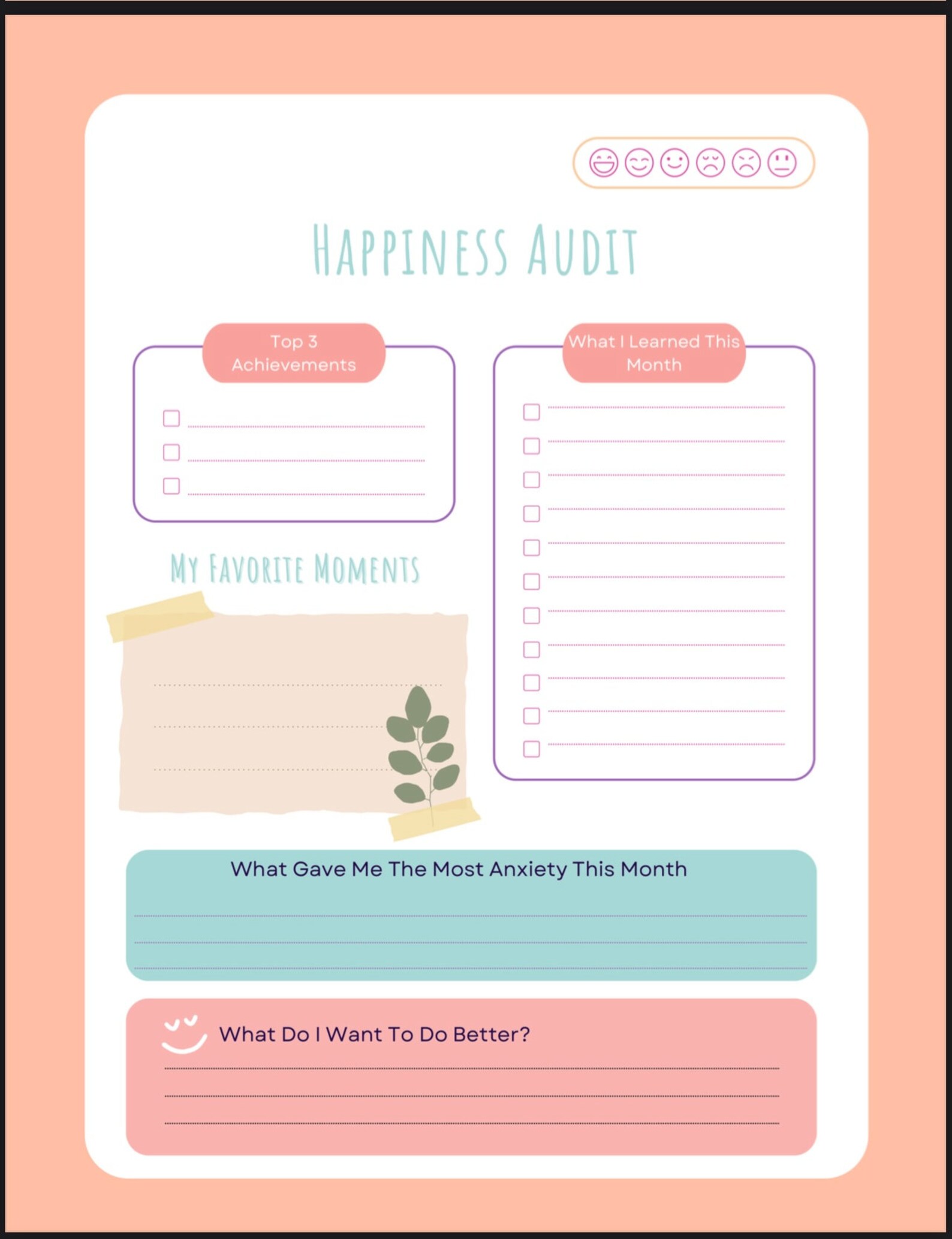 Anxiety Digital Journal - Etsy