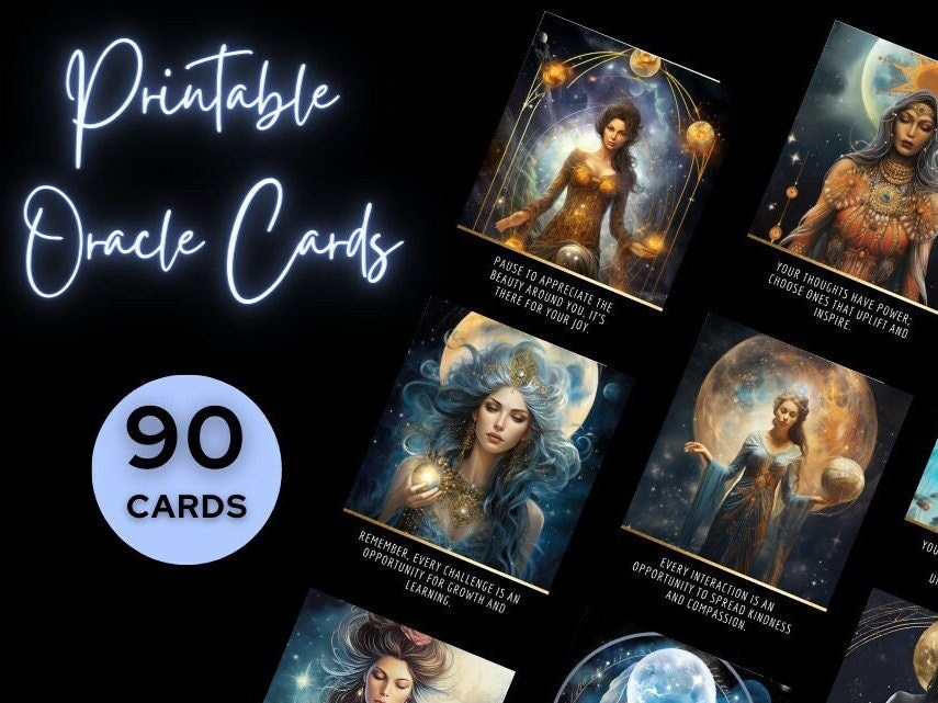 Divine Oracle Printable Card Deck - Etsy