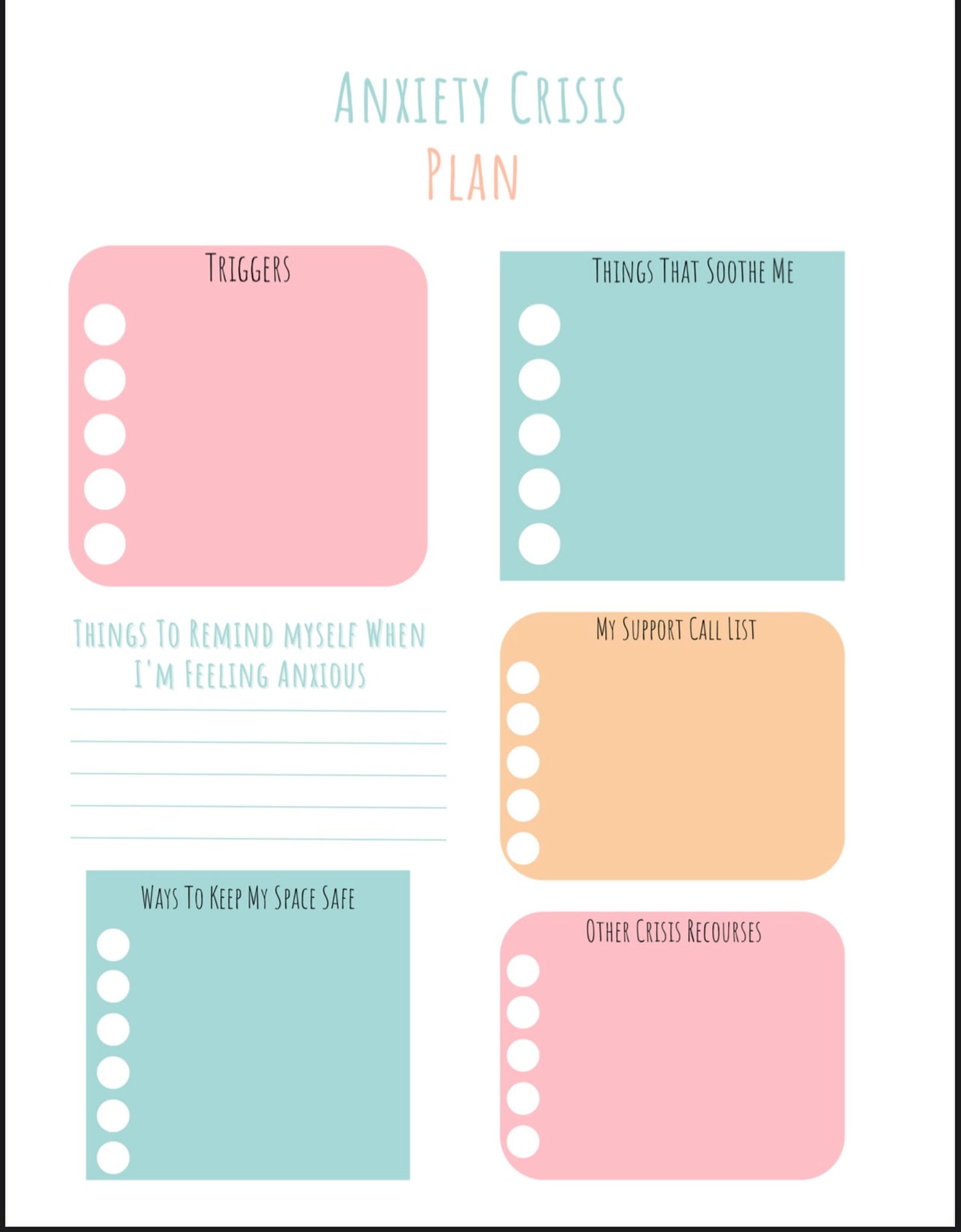 Anxiety Digital Journal - Etsy