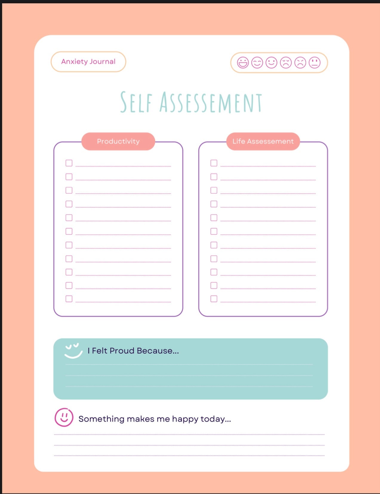 Anxiety Digital Journal - Etsy