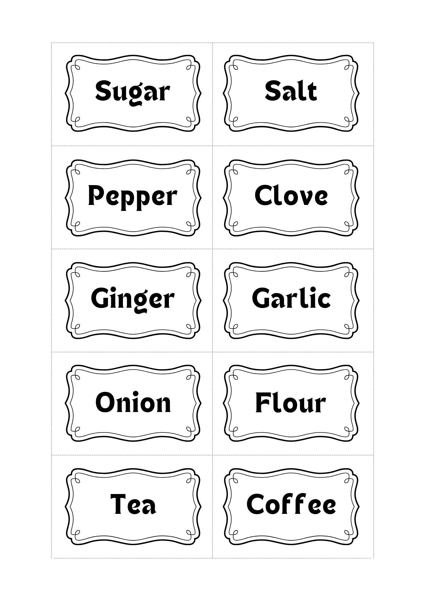 Kitchen Food Labels - Etsy