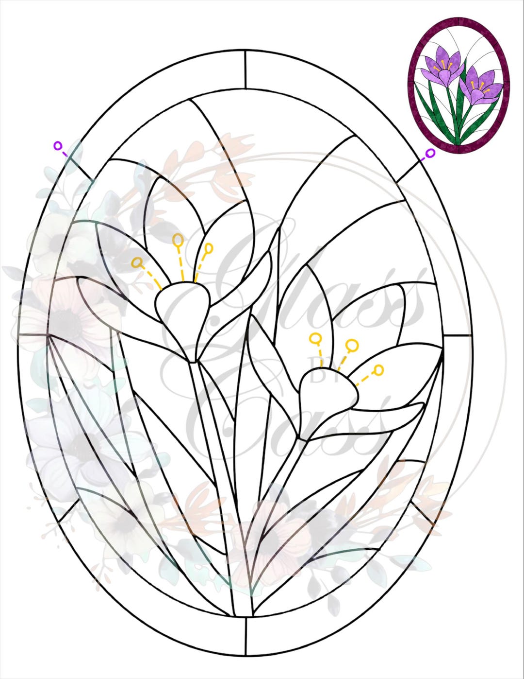 Stained Glass Pattern Crocus Suncatcher Fully Tested and No Ring Saw ...