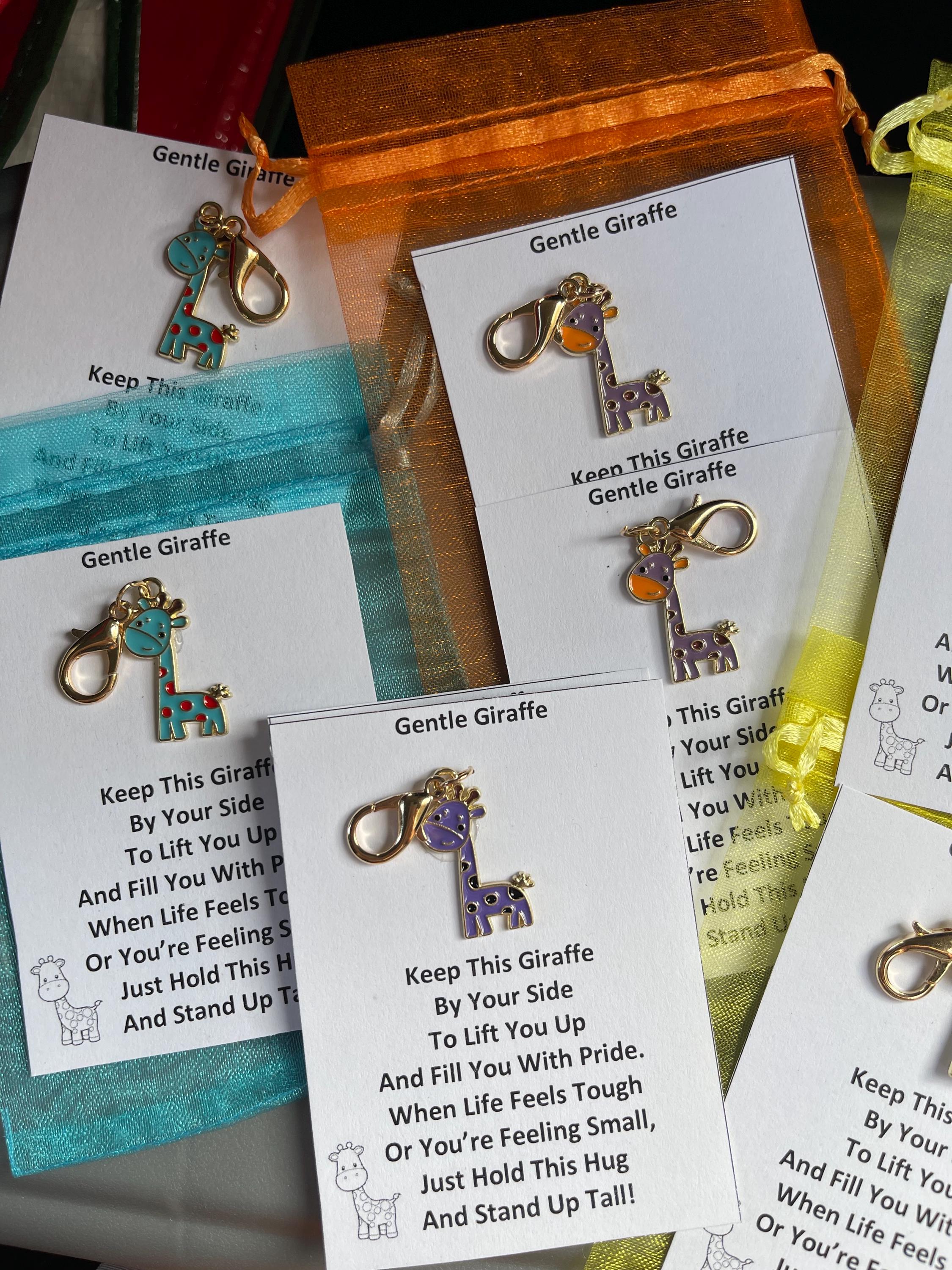 Gentle Giraffe Encouraging Pocket Hug Keychain Gifts - Etsy