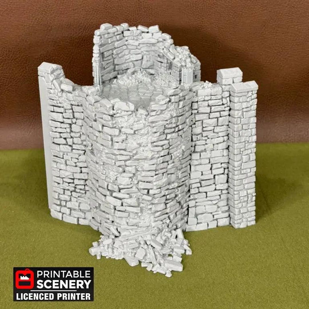 Ruined Hex Castle Oval Bastion - Etsy