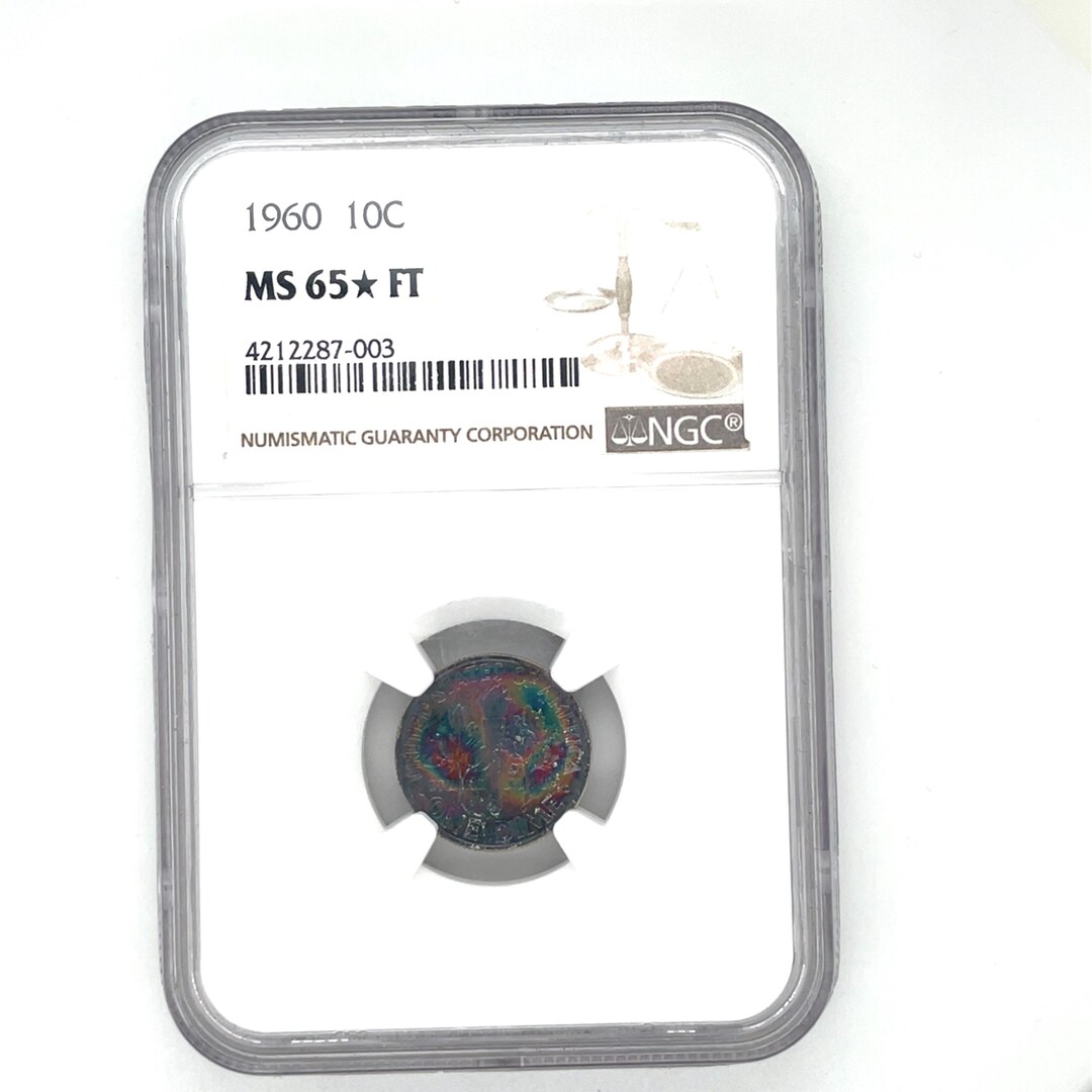 1960 Full Torch Naturally Toned Dime MS65 " Star" Graded by NGC - Etsy