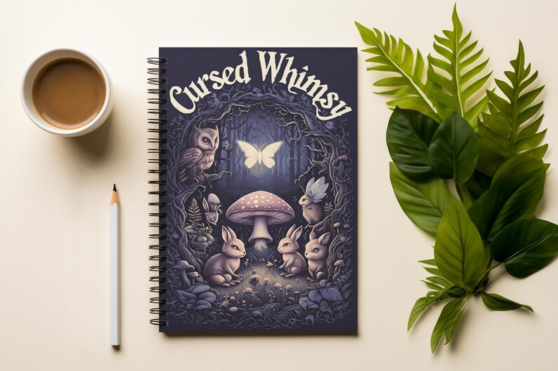 Journal Cursed Whimsy Gothic Woodland Journal Spiral Notebook With ...