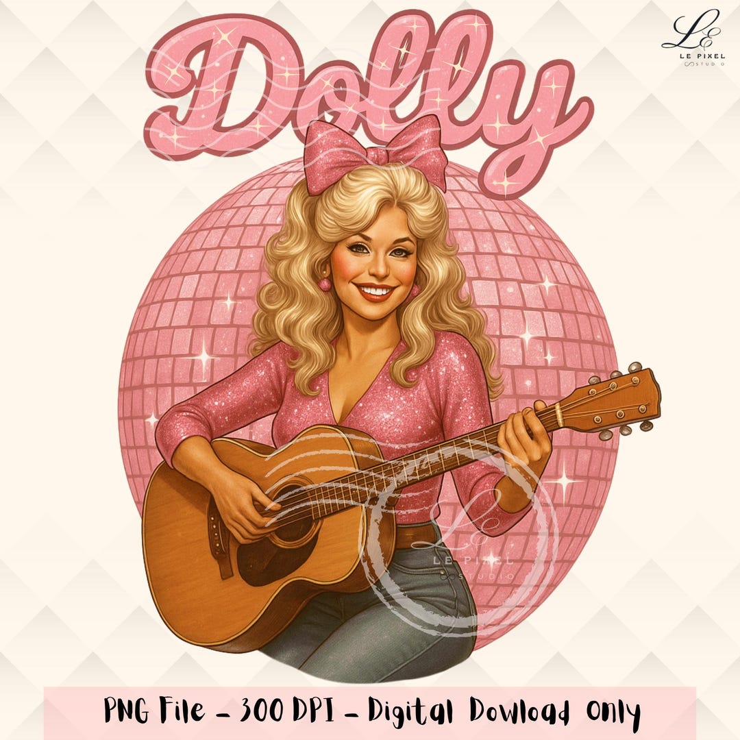 Dolly Inspired PNG | Retro Country Music Queen Clipart | Cowgirl With ...