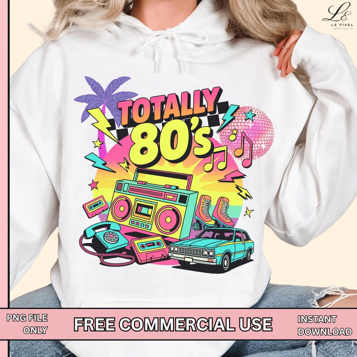 Totally 80s PNG, Retro 80s Graphic, Vaporwave PNG, Vintage 1980s ...
