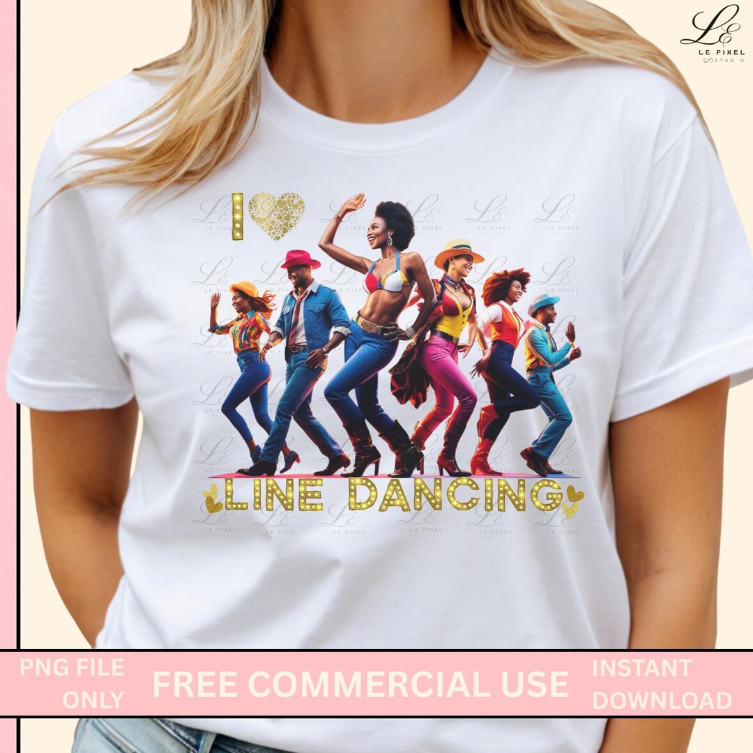 I Love Line Dancing PNG, Western Country Cowgirl Shirt Design, Rodeo ...