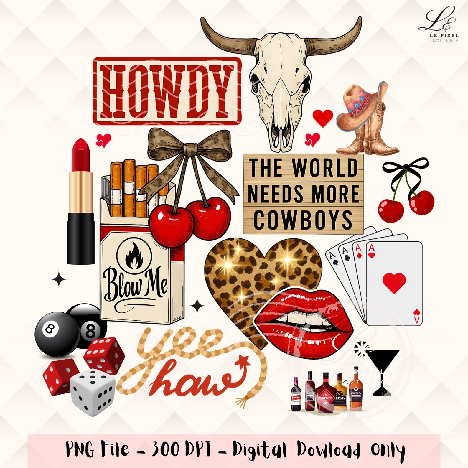 Girly Western Collage PNG, Retro Cowgirl Sublimation, Howdy Cowboy ...