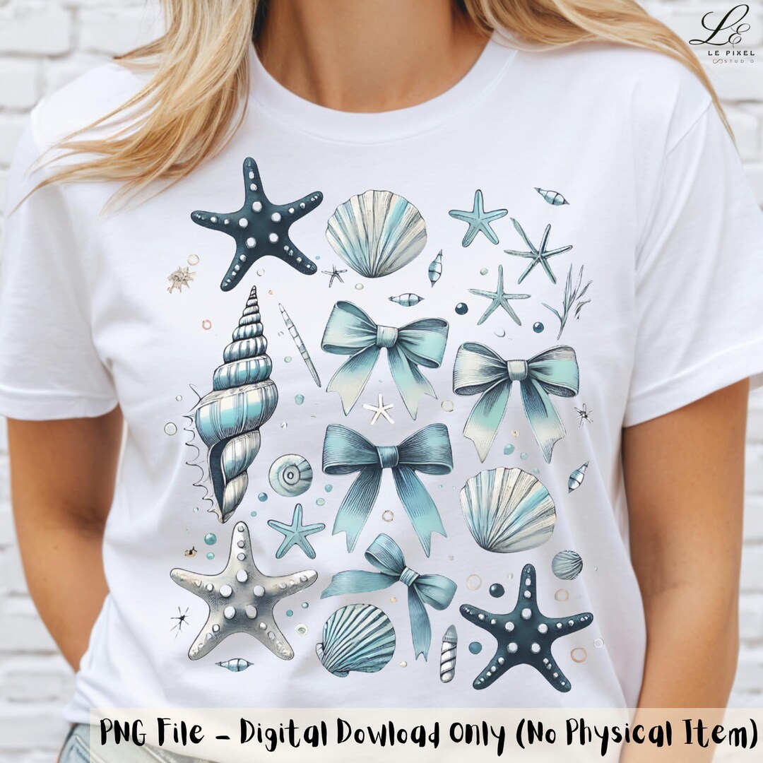 Coquette Seashell PNG, Summer Vibes PNG, Aesthetic Beach Clipart ...