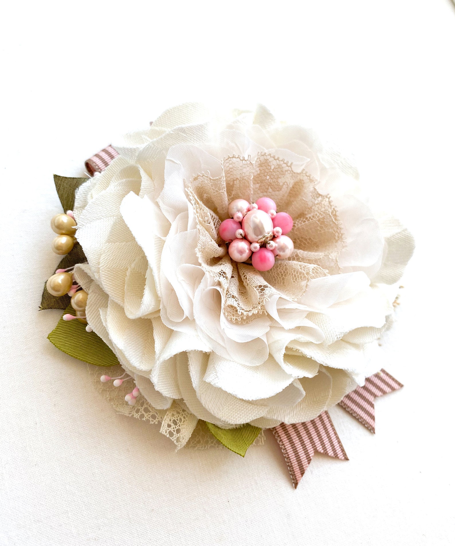 Custom Made Fabric Flower Brooch Floral Dress Pin Corsage - Etsy