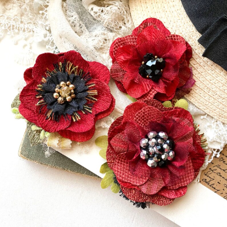 Custom Made Fabric Flower Brooch Floral Dress Pin Corsage - Etsy
