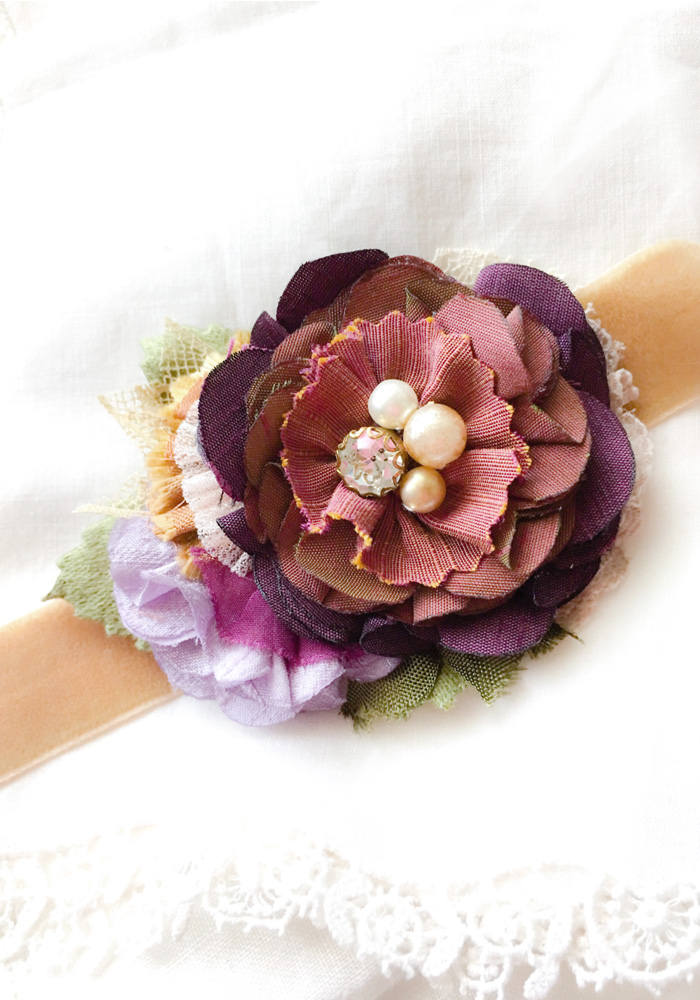 Floral Wrist Corsage Unique Bridal Jewelry Bridesmaid | Etsy