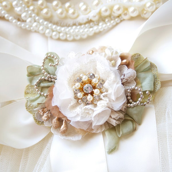 Floral Bridal Sash - Etsy