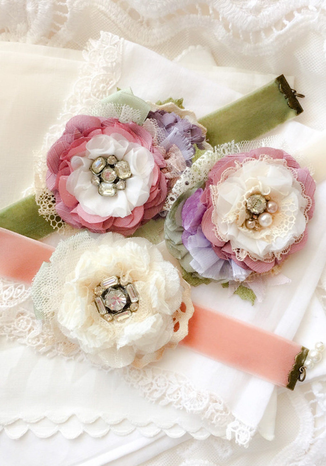 Prom Wrist Corsage Unique Wedding Jewelry Pastel Flower - Etsy