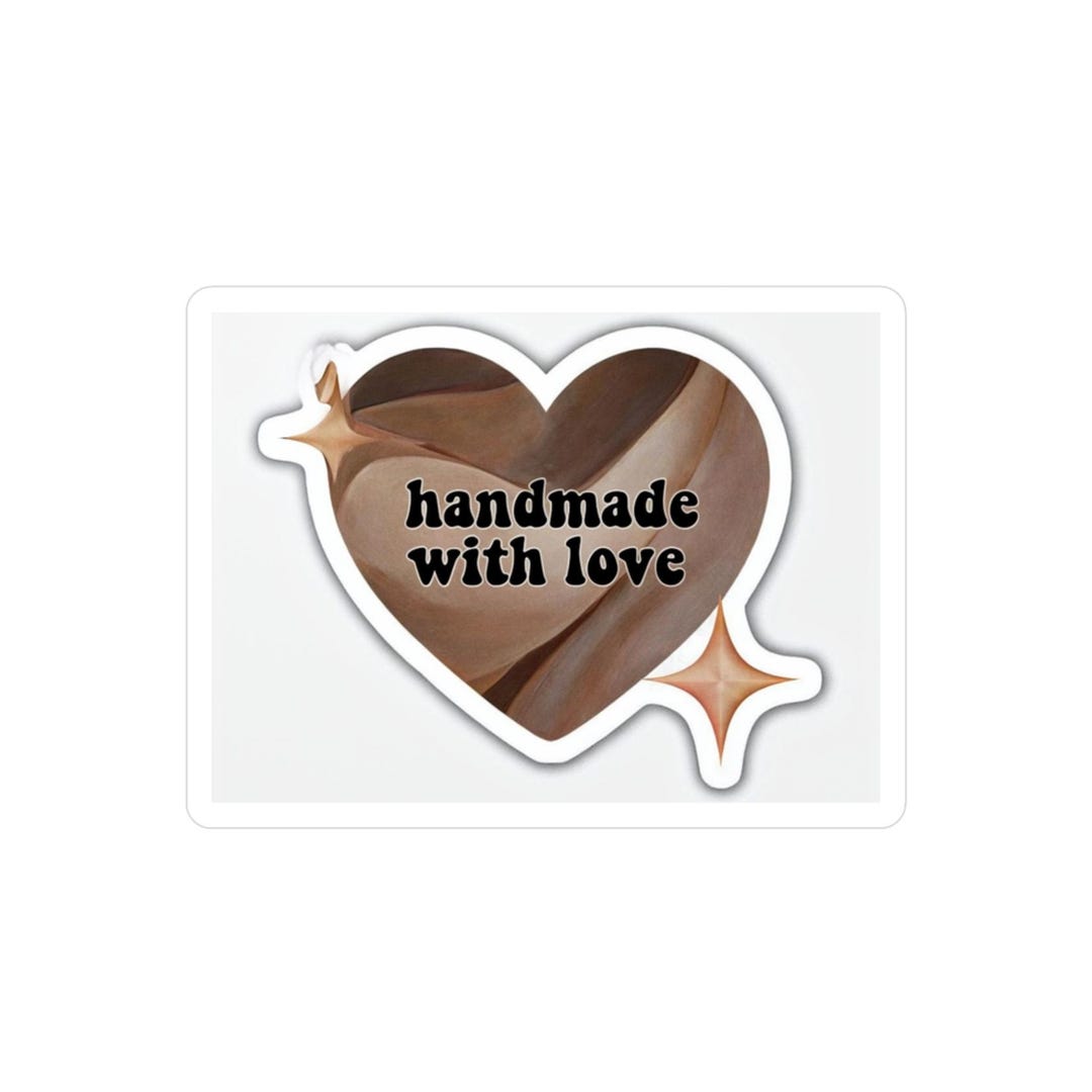 Handmade With Love Vinyl Decals, Aesthetic Stickers for Home Decor ...