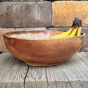Large Serving Bowl, Wood Fired Pottery Bowl, Hand Built Ceramics ...