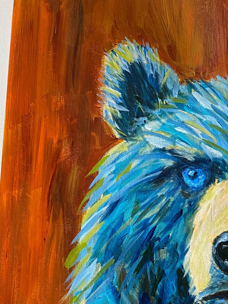 Cuadro Original Oso – Dualidad Salvaje | Acrílico Sobre Papel | Arte ...