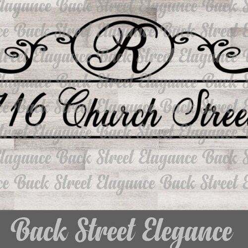 Monogram Mailbox Address Decal SVG Cut File SVG Cut File - Etsy