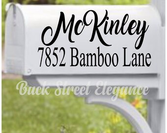 Custom Address Mailbox Decal Personalized Mailbox Decal Garbage Can ...